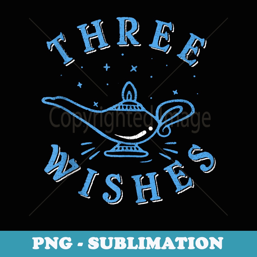 Disney Aladdin Genie Three Wishes Lamp Blue Hue Outline - Un | Inspire ...