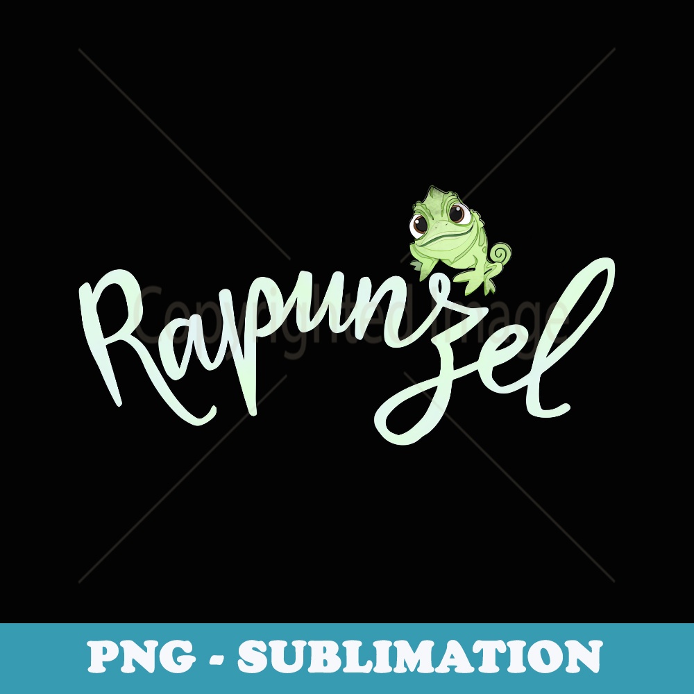 Disney Tangled Pascal on Rapunzel Cursive Text - Sublimation | Inspire ...