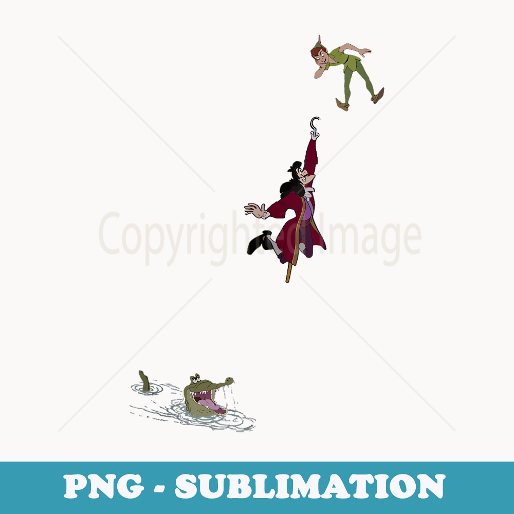 Disney Peter Pan Hook Falling To The Alligator - Elegant Sub | Inspire ...