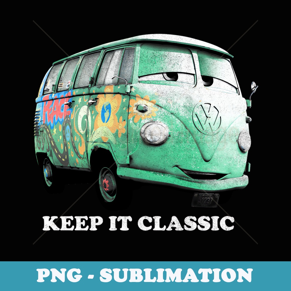 Disney Pixar Cars Fillmore Keep It Classic Groovy Bus Logo - | Inspire ...