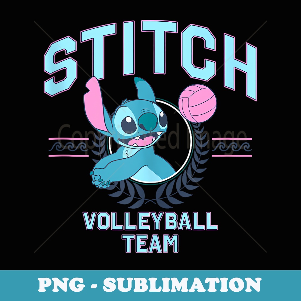 Disney Lilo & Stitch Volleyball Team Cute Stitch Chest Logo | Inspire ...