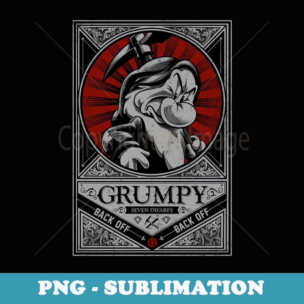 Disney Grumpy Grumpster Dwarf - Vintage Sublimation PNG Down | Inspire Uplift