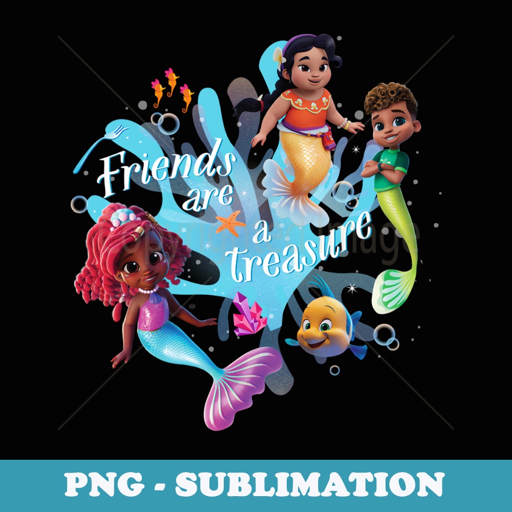Disney Juniors Ariel Friends Are A Treasure Big Chest Logo - | Inspire ...