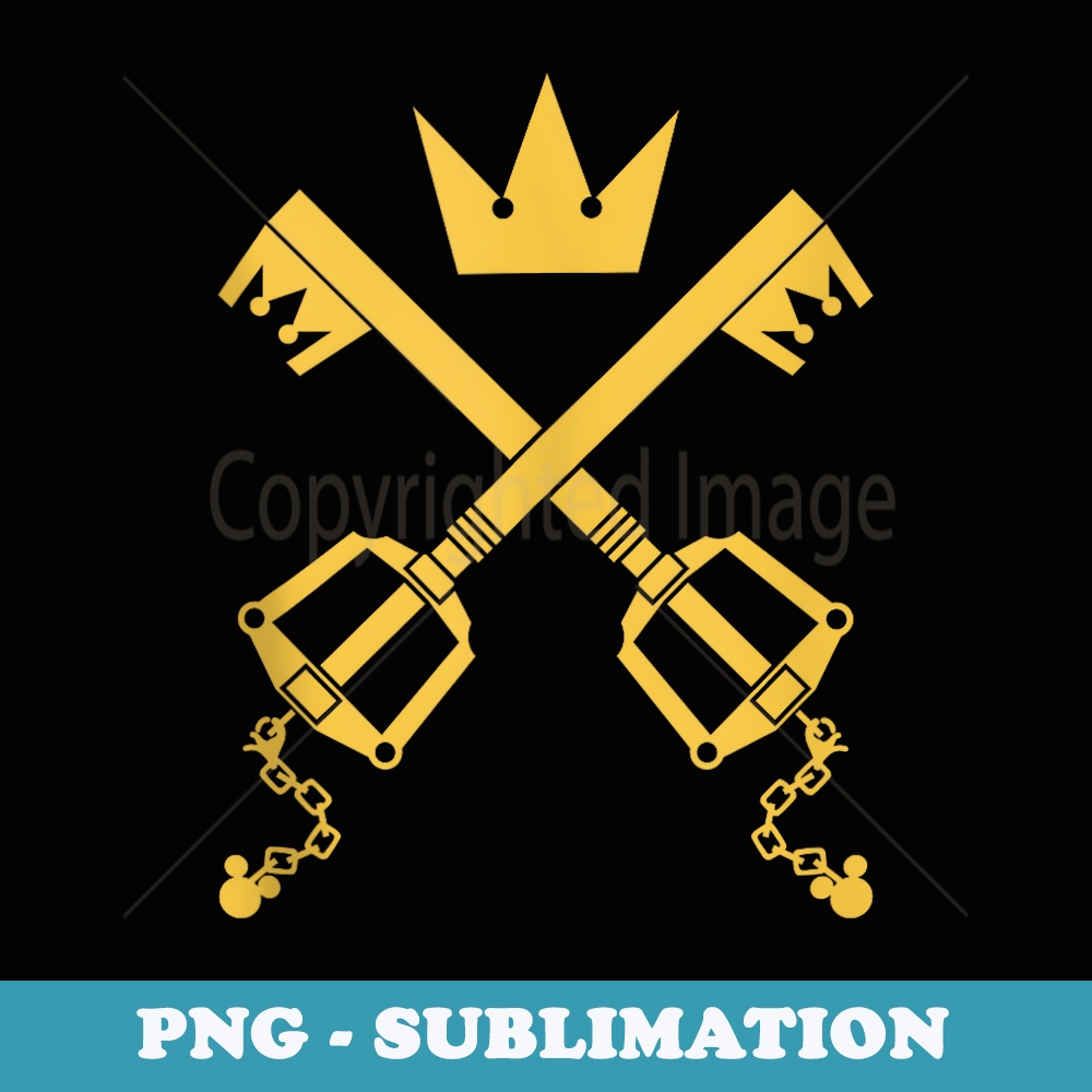 Disney Kingdom Hearts Crowned Crossed Keyblades Chest Logo - | Inspire ...