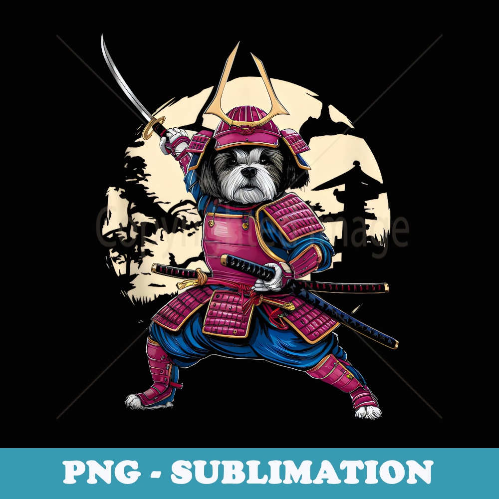 Shih Tzu Samurai Dog Japanese Style Art Ninja Anime Warrior | Inspire ...