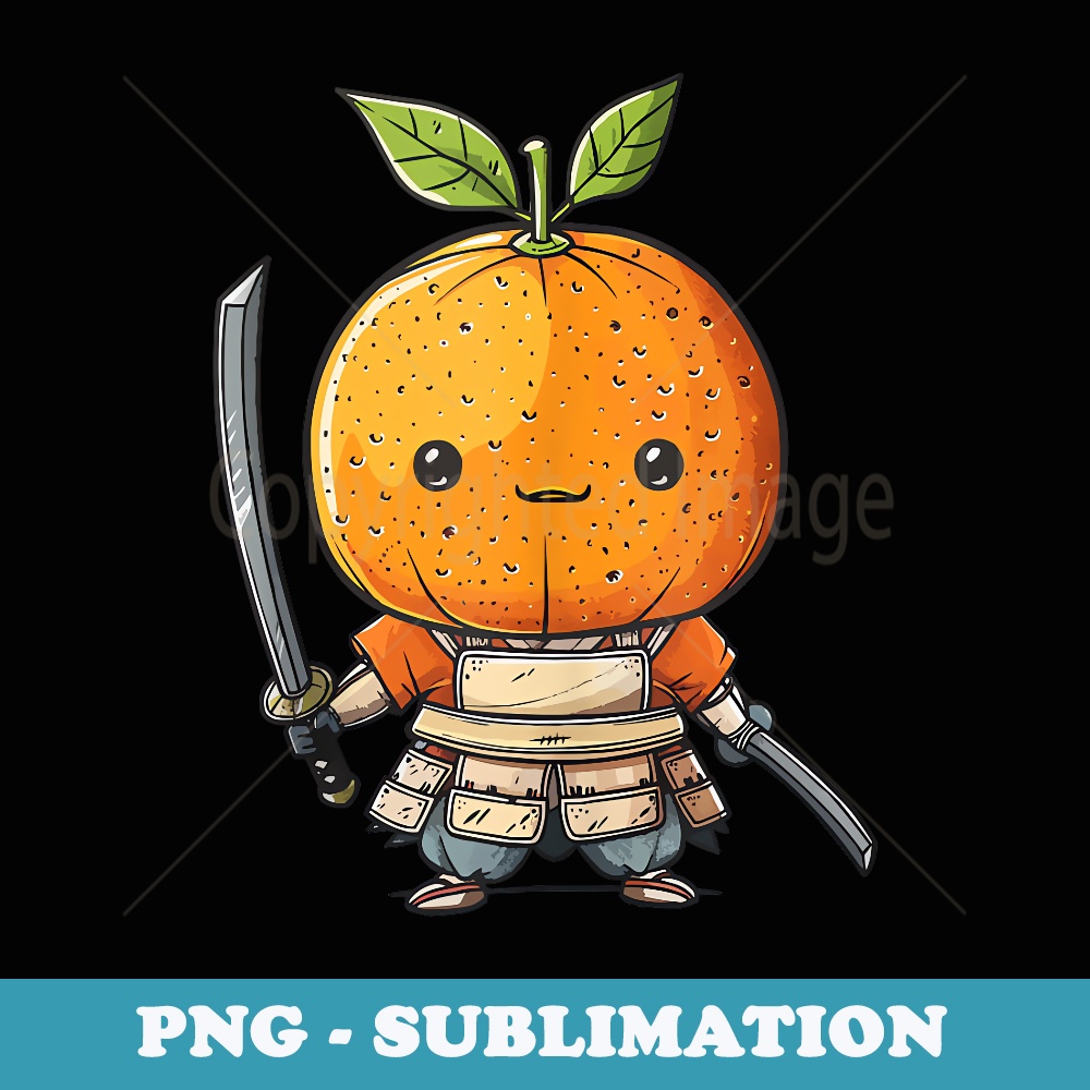 Japanese Samurai Orange Warrior Ukiyo Sensei Samurai - PNG T | Inspire ...
