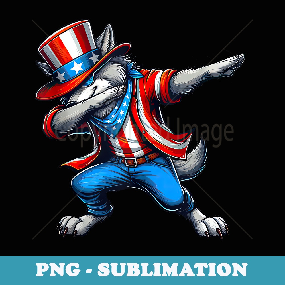 Dabbing Wolf 4th of July Patriotic Hat American Flag - Elega | Inspire ...