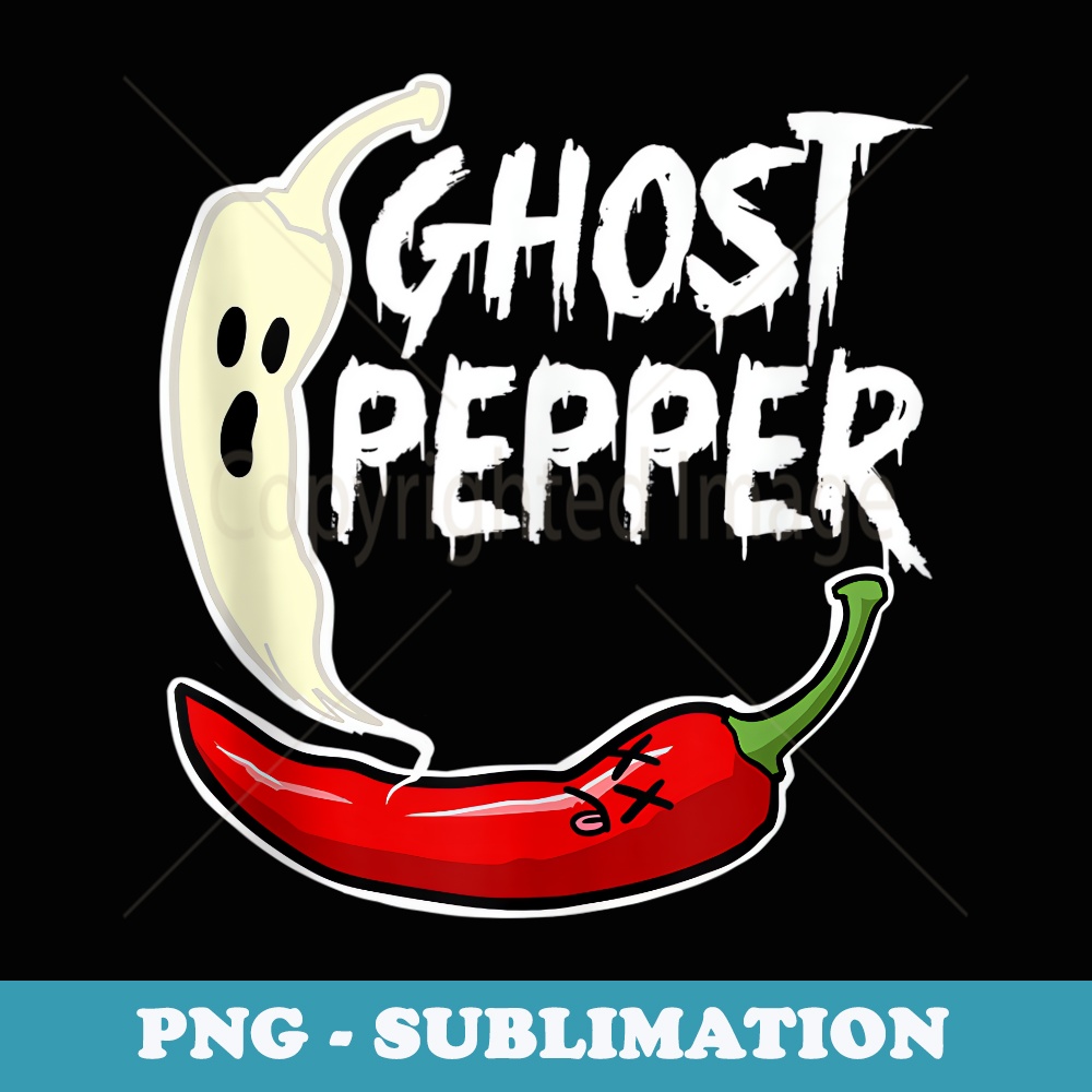 Ghost Pepper funny Spicy Hot Halloween Ghost Pepper - PNG Tr | Inspire ...