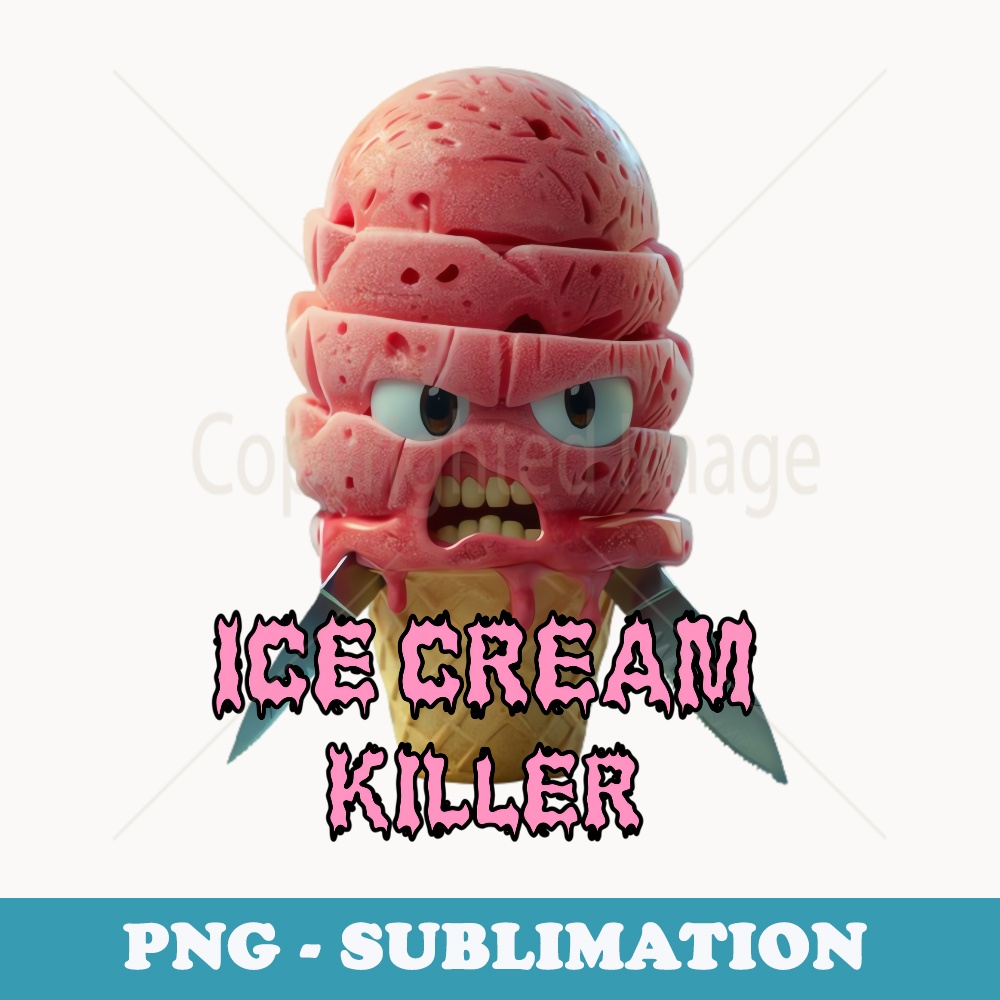 Angry Ice Cream Killer Grimly Icecream Gangster Sorbet - PNG | Inspire ...