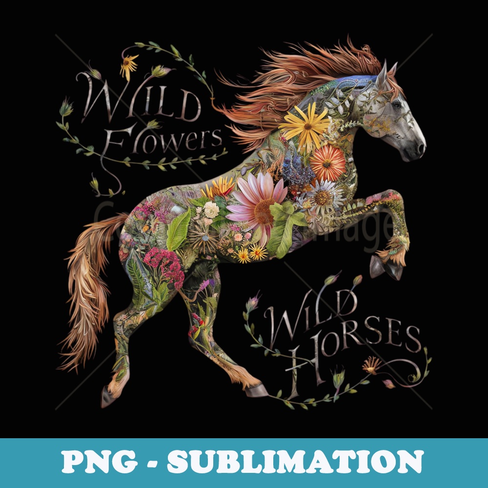 Wild Flowers Wild Horses, Cowboy Rodeo Western Country - PNG | Inspire ...