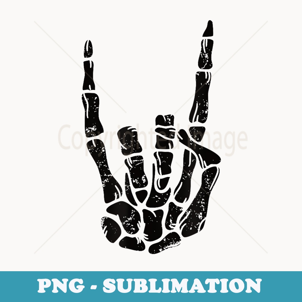 Skeleton Rock Hand Heavy Metal Halloween Devil Horns Hand - | Inspire ...