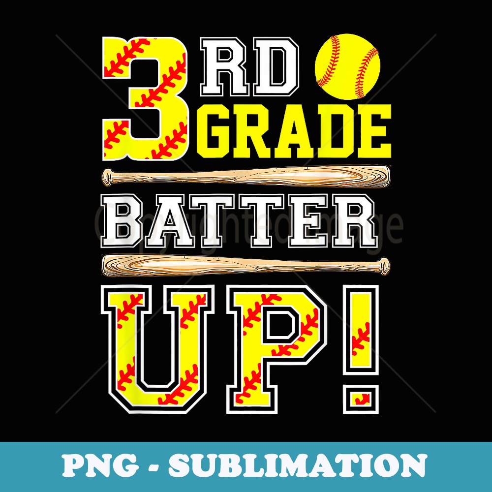3rd Grade Batter Up Baseball Softball Back To School - High- | Inspire ...