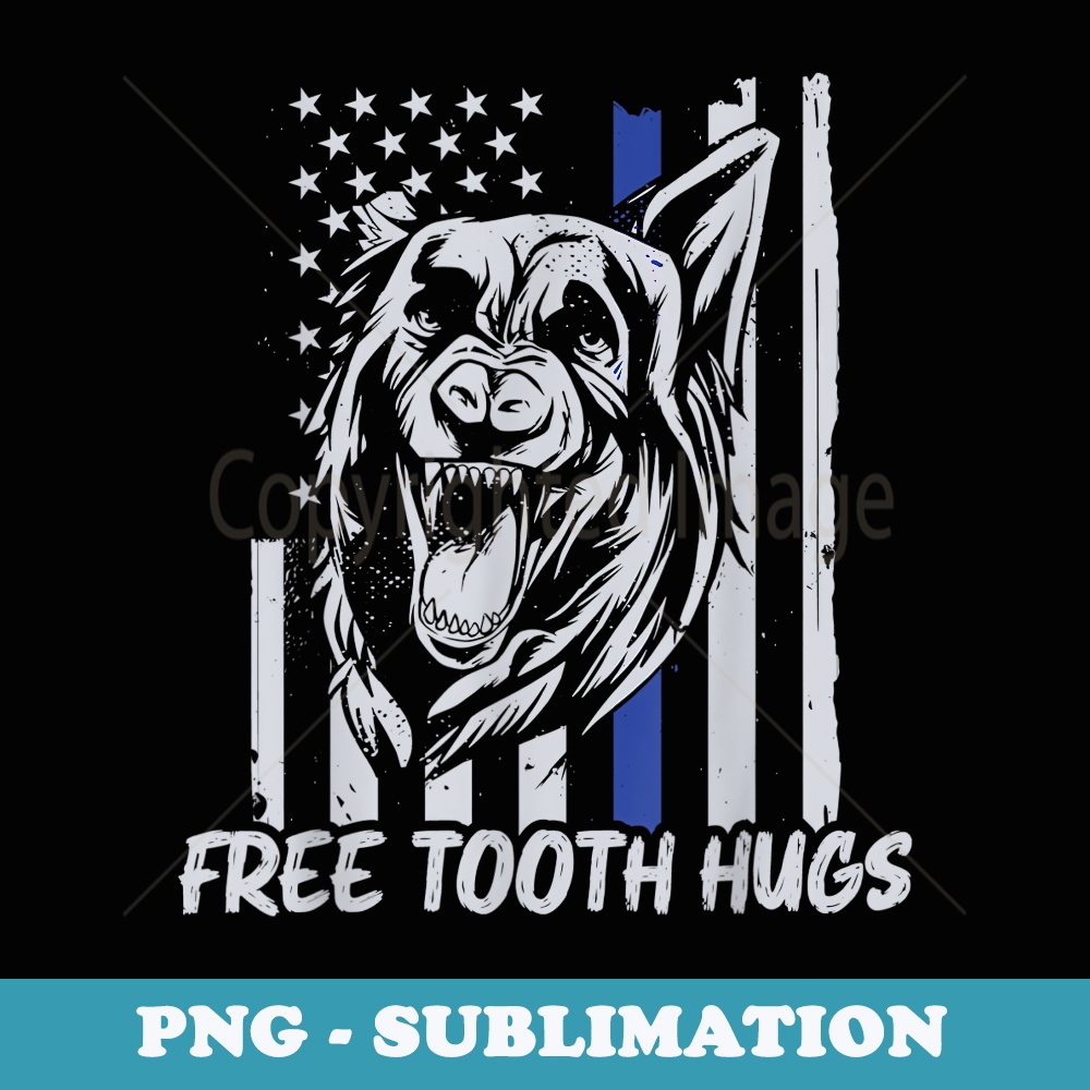 K9 Police Officer Funny K9 Police Dog Free Tooth Hugs - Deco | Inspire ...