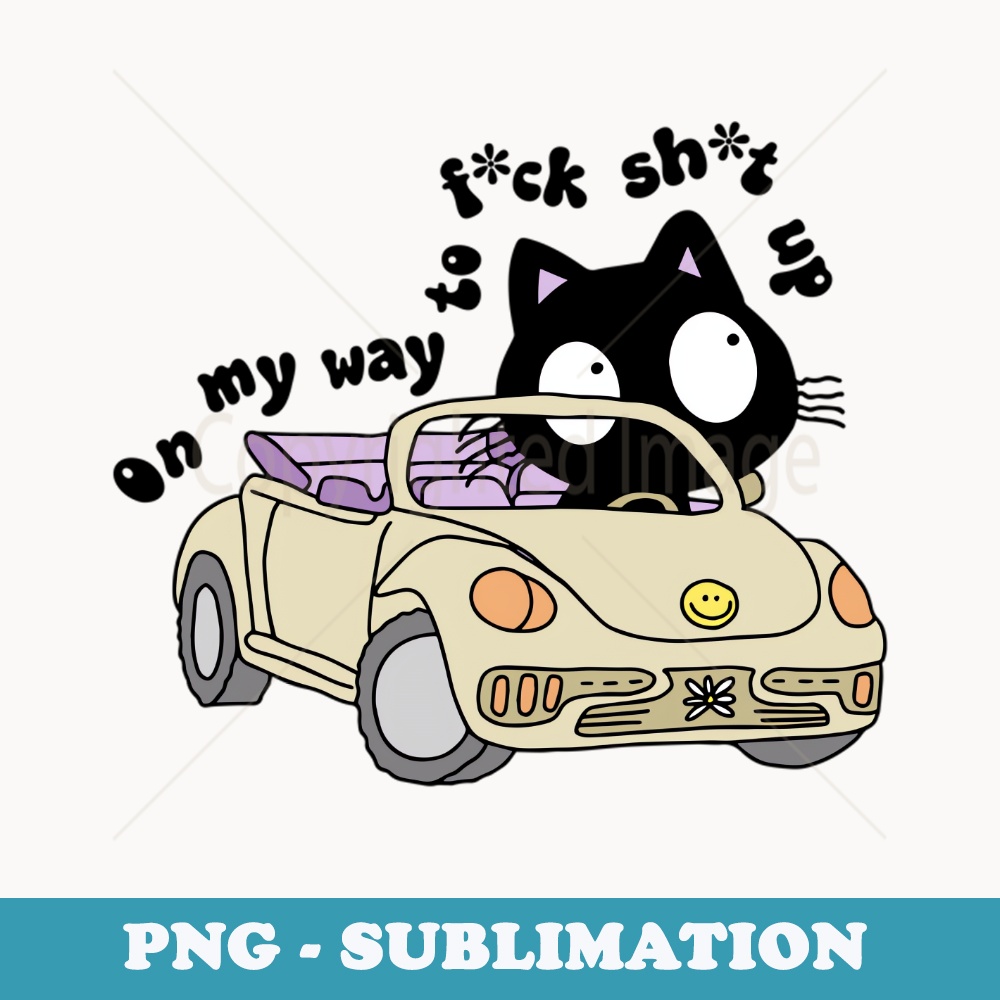 Funny Cat Meme for Cat Mom,Cat Lady, Black Cat Driving a Car | Inspire ...