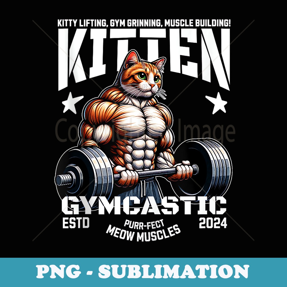 Cat Meowscles Gym Weightlifting Cats Boys - Aesthetic Sublim | Inspire ...