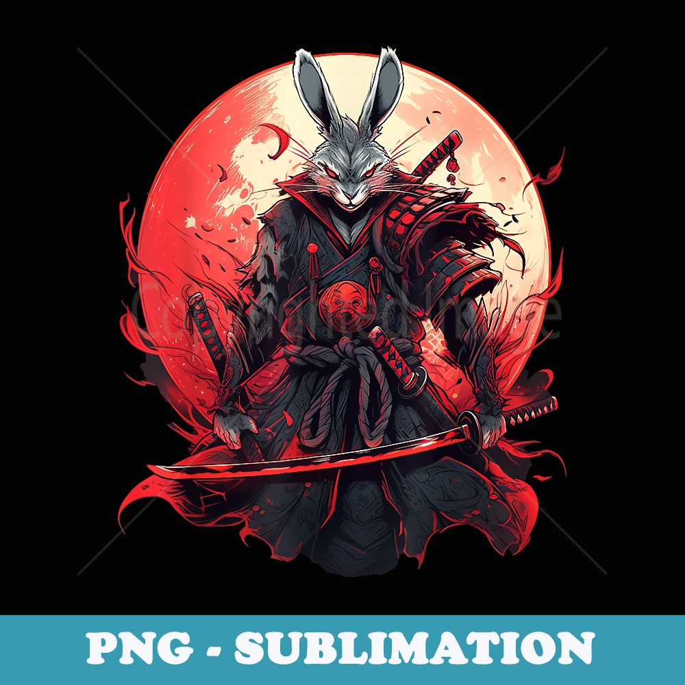 Japanese Art Rabbit Ninja Ukiyo-e Anime Style Samurai Rabbit | Inspire ...