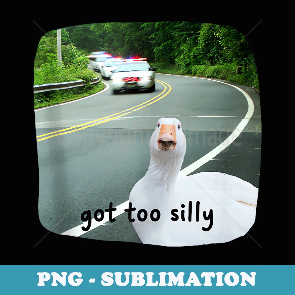 Funny Silly Goose Got Too Silly Cute Meme Youth - Signature | Inspire ...