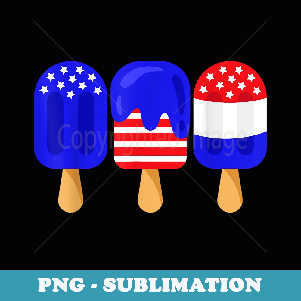 4th of July Popsicle Red White Blue American Flag Patriotic | Inspire ...