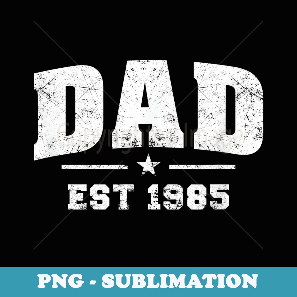 Mens Dad Established 1985 Fathers Day - Decorative Sublimati | Inspire ...