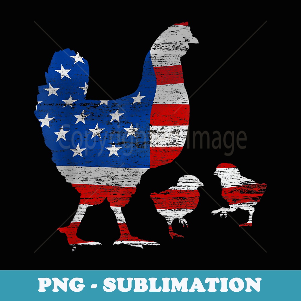 US Flag Hen and Chicks Fourth of July Chicken Mom Dad - Sign | Inspire ...