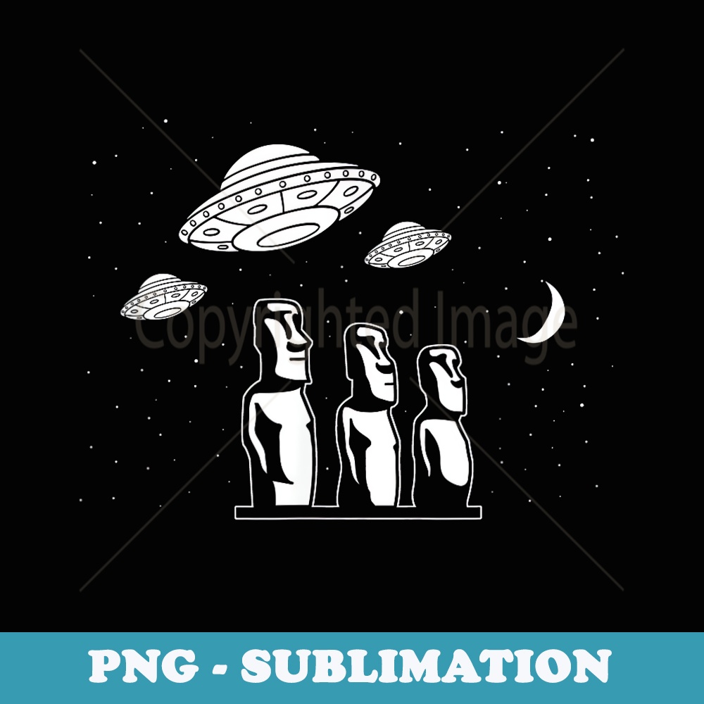 Easter Island Moai Statue UFO Alien - Signature Sublimation | Inspire ...