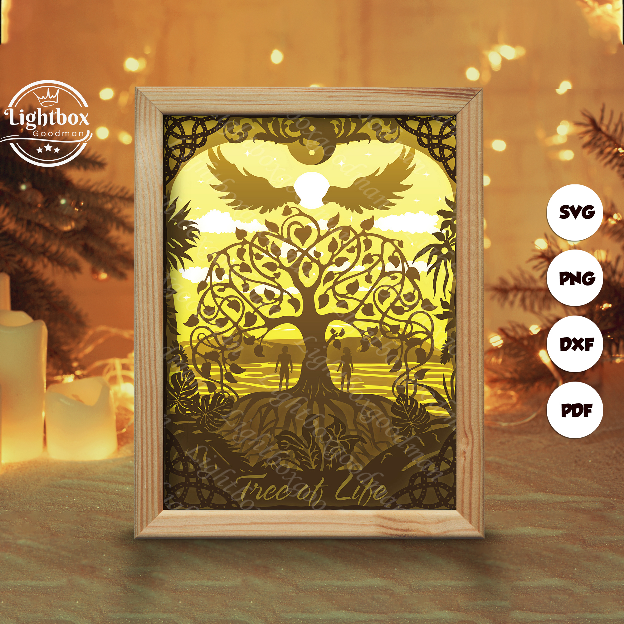 Tree of Life Shadow Box Files, Paper Cut Light Box Template | Inspire ...