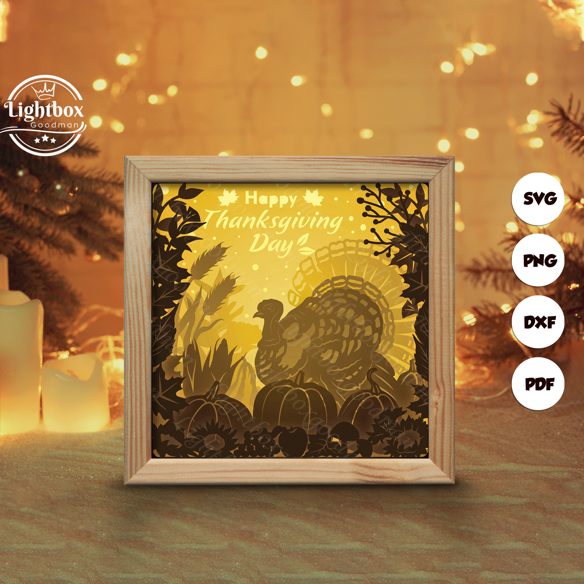 Happy Thanksgiving 2 Shadow Box Files, Paper Cut Light Box T | Inspire ...