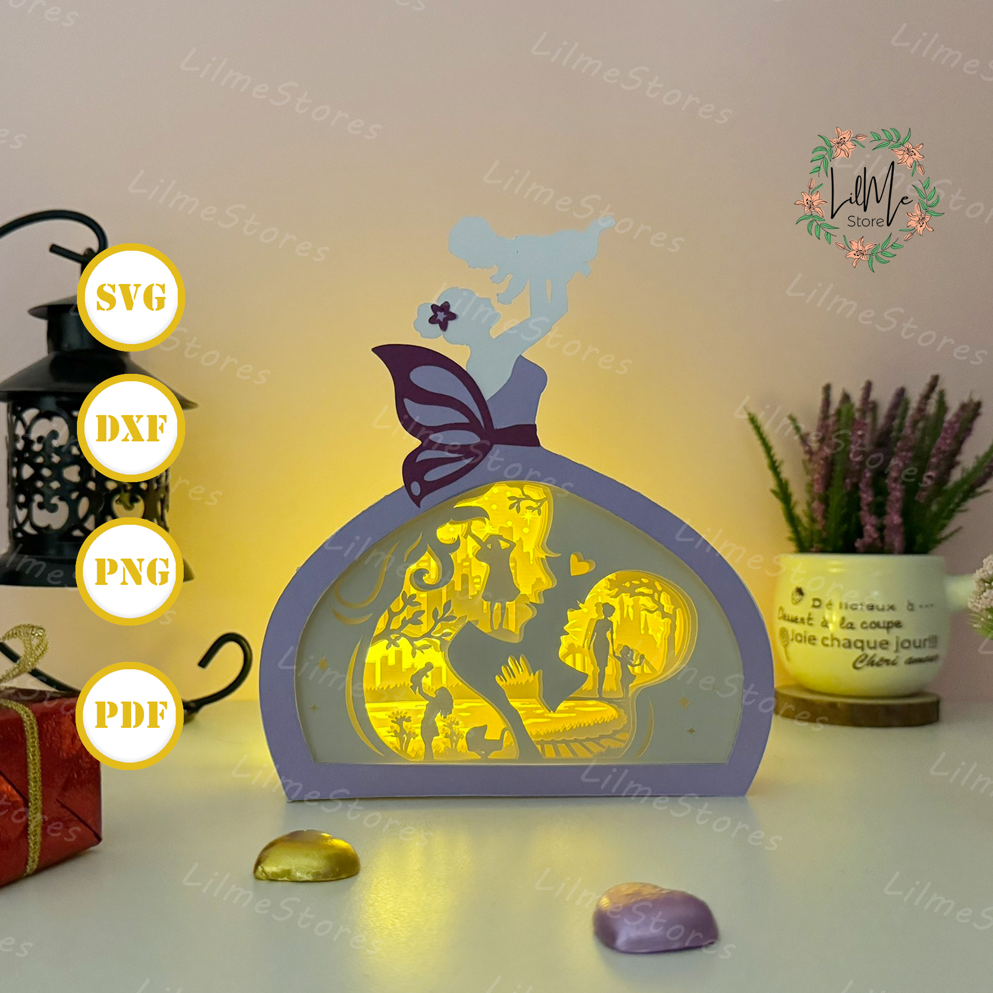 Mom Mother Box Template, 3D Shadow Box SVG Files, Shadow Box | Inspire ...