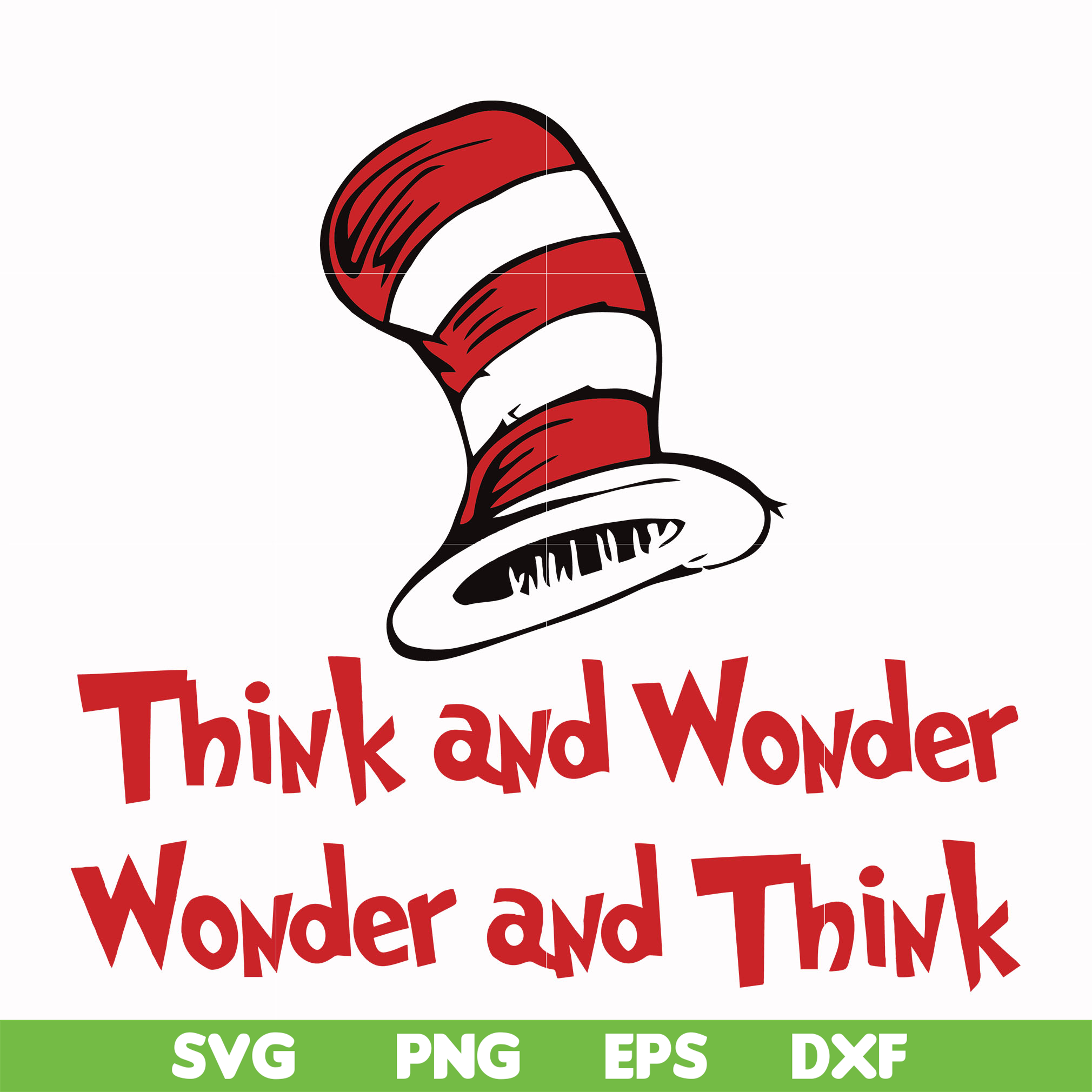 Think and wonder wonder and think svg, png, dxf, eps file DR | Inspire ...