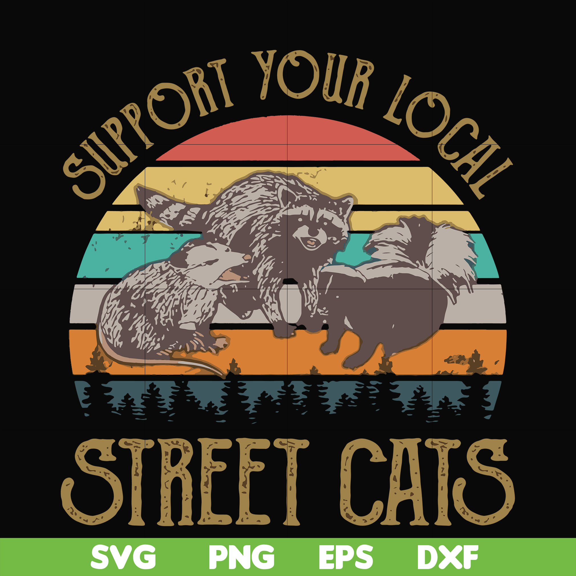 Support your local street cats svg, png, dxf, eps file FN000 | Inspire ...