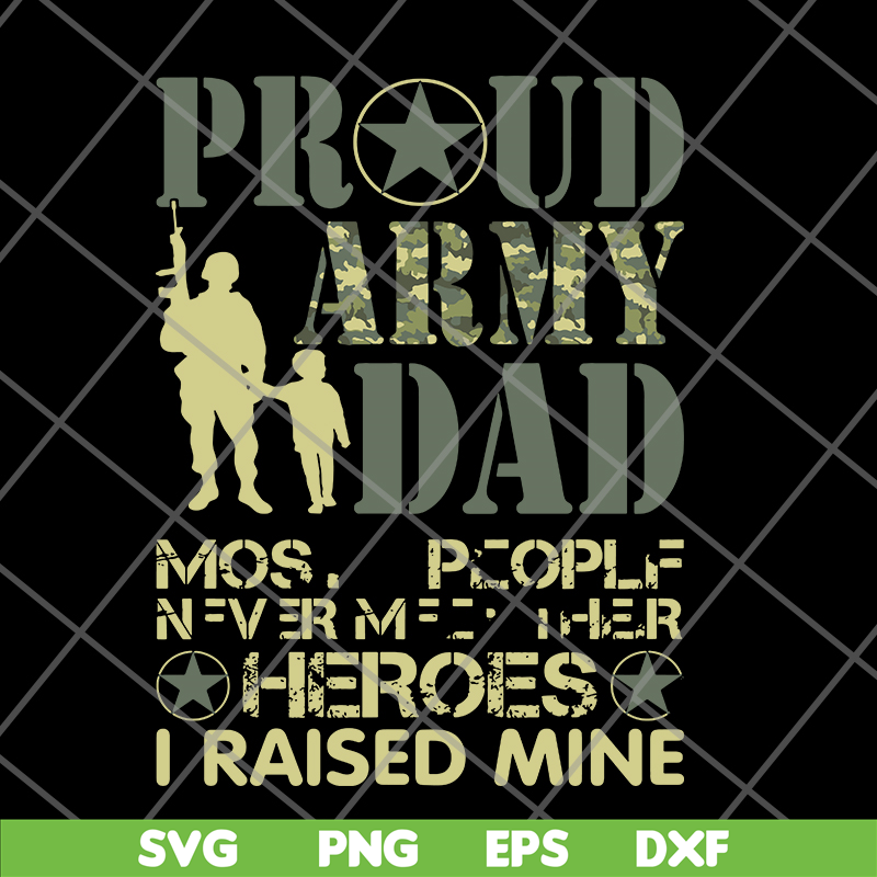 Proud army dad svg, png, dxf, eps digital file FTD04062105 | Inspire Uplift