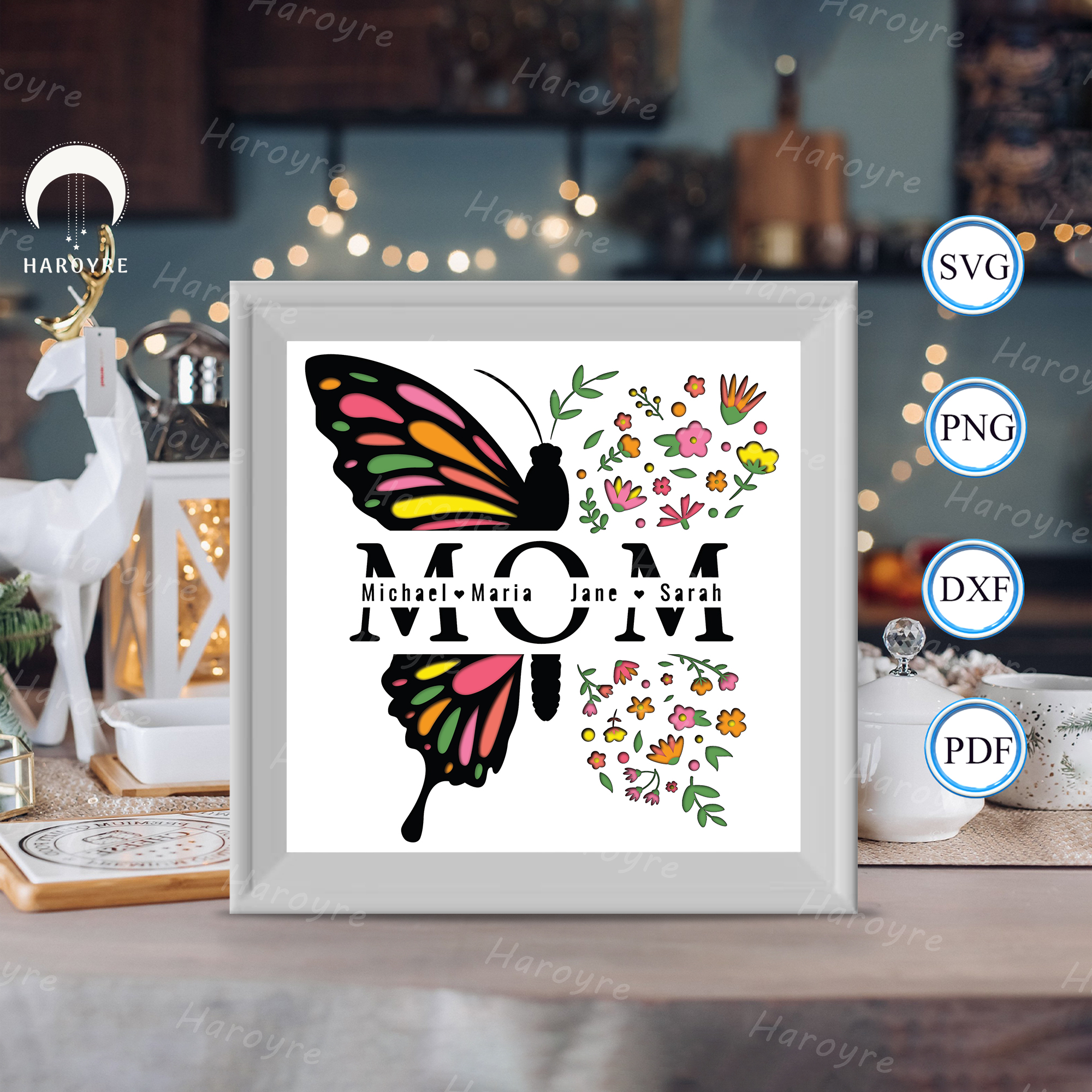 Mother's Day shadow box svg, Mother paper cut light box, sha - Inspire ...