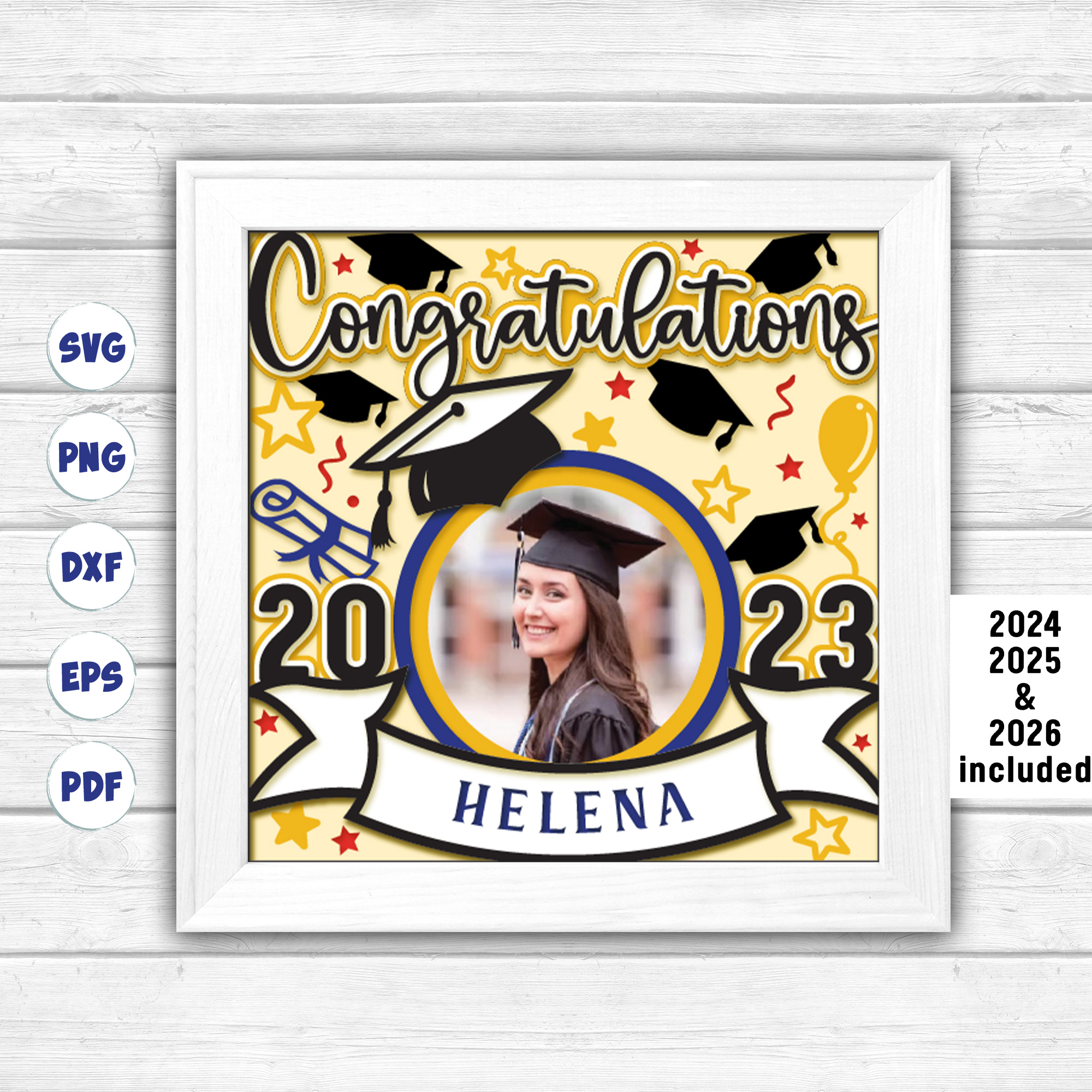 Custom Graduation shadow box svg, Graduation paper cut light | Inspire ...