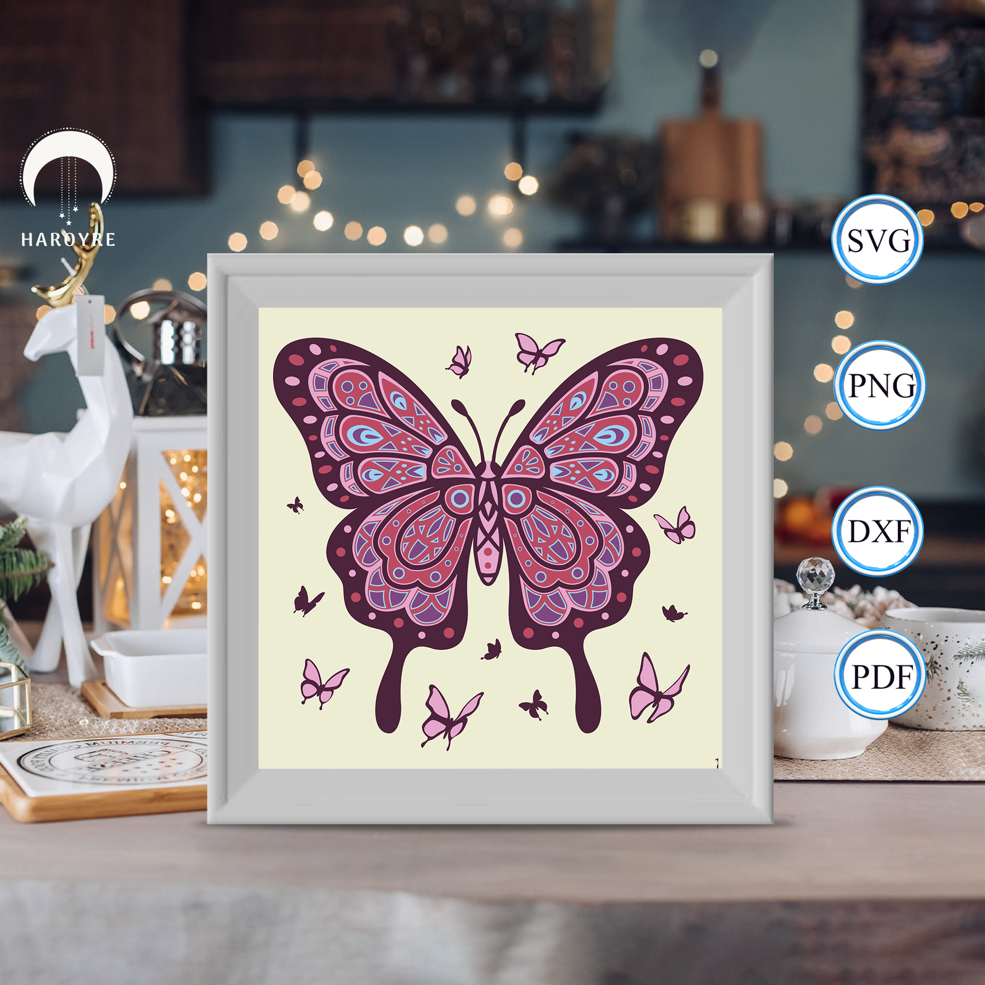 Butterfly shadow box svg, Butterfly paper cut light box, sha | Inspire ...