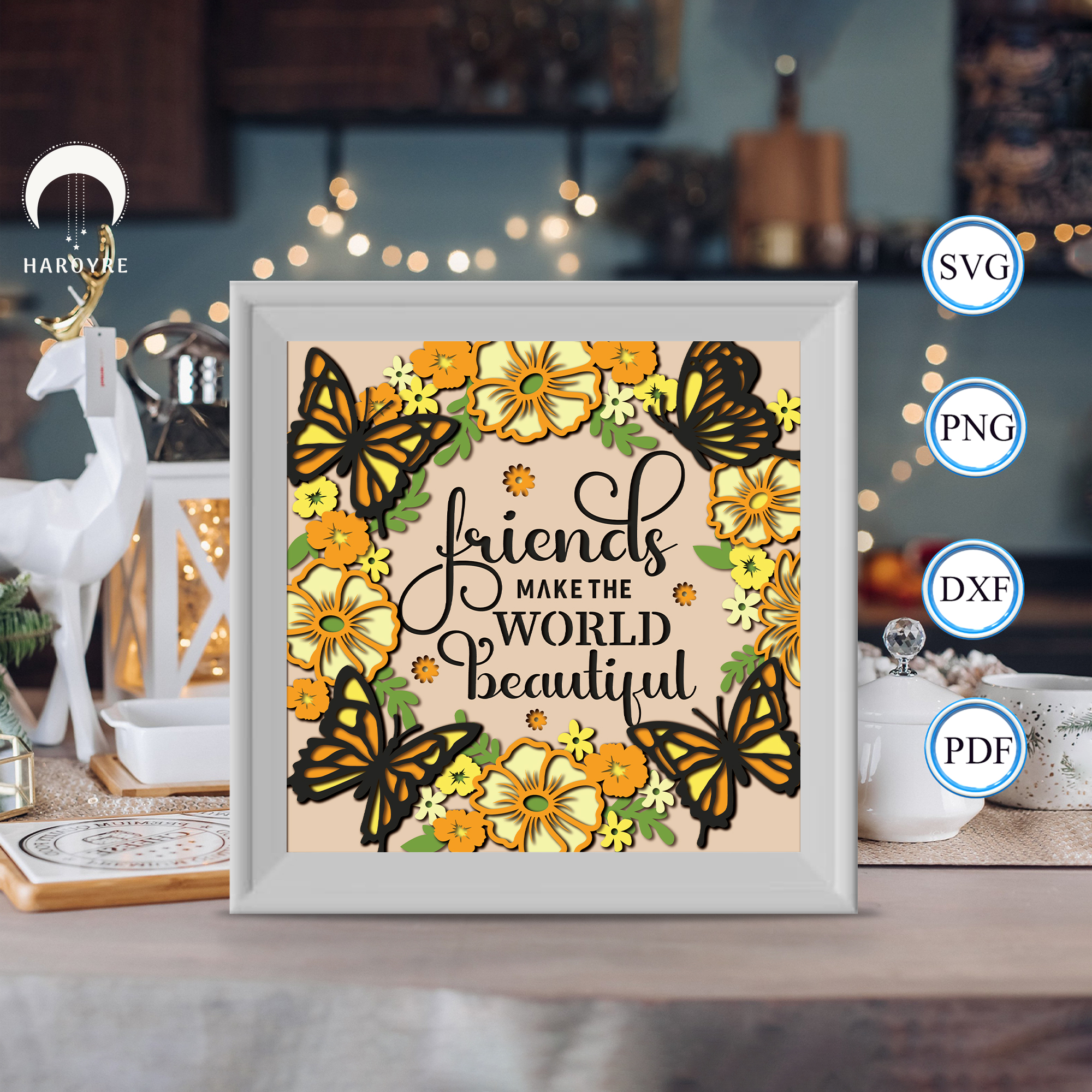 Friendship Quote shadow box svg, Friendship Quote paper cut - Inspire ...