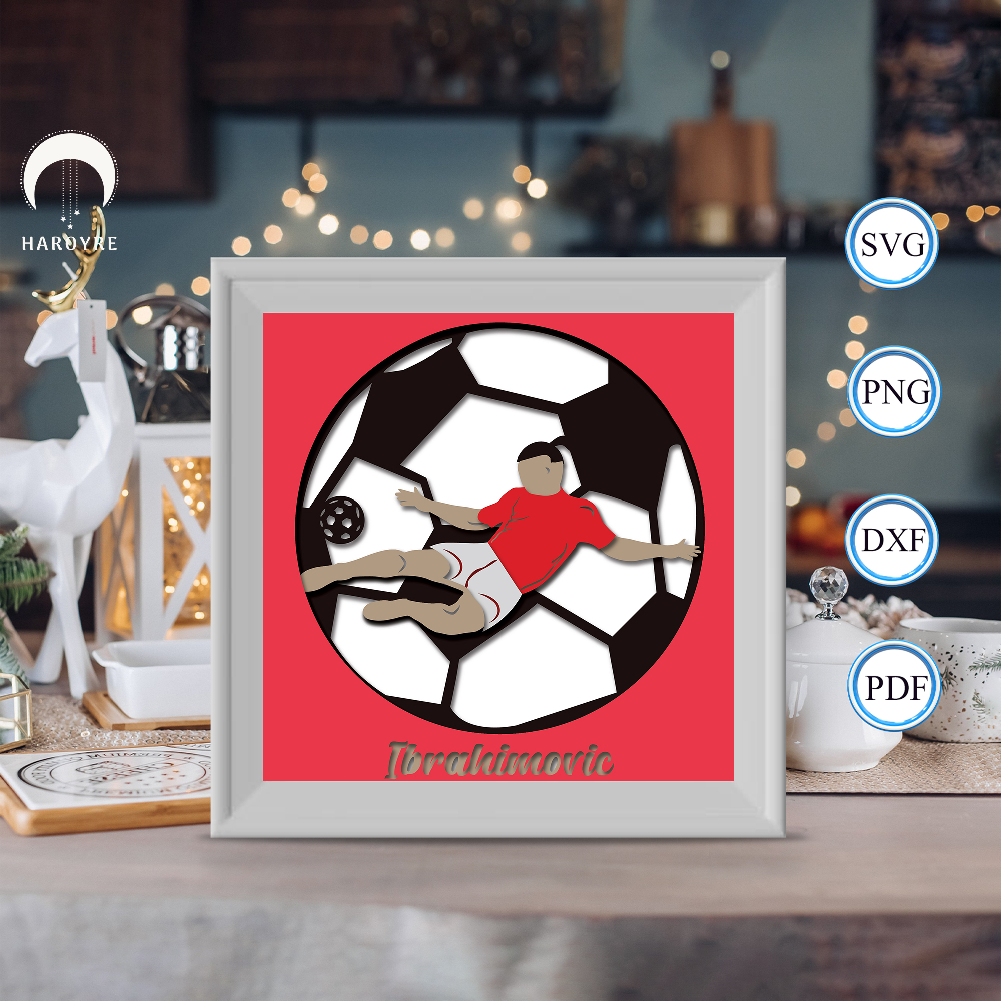 Soccer shadow box svg, Soccer paper cut light box, shadow bo | Inspire ...
