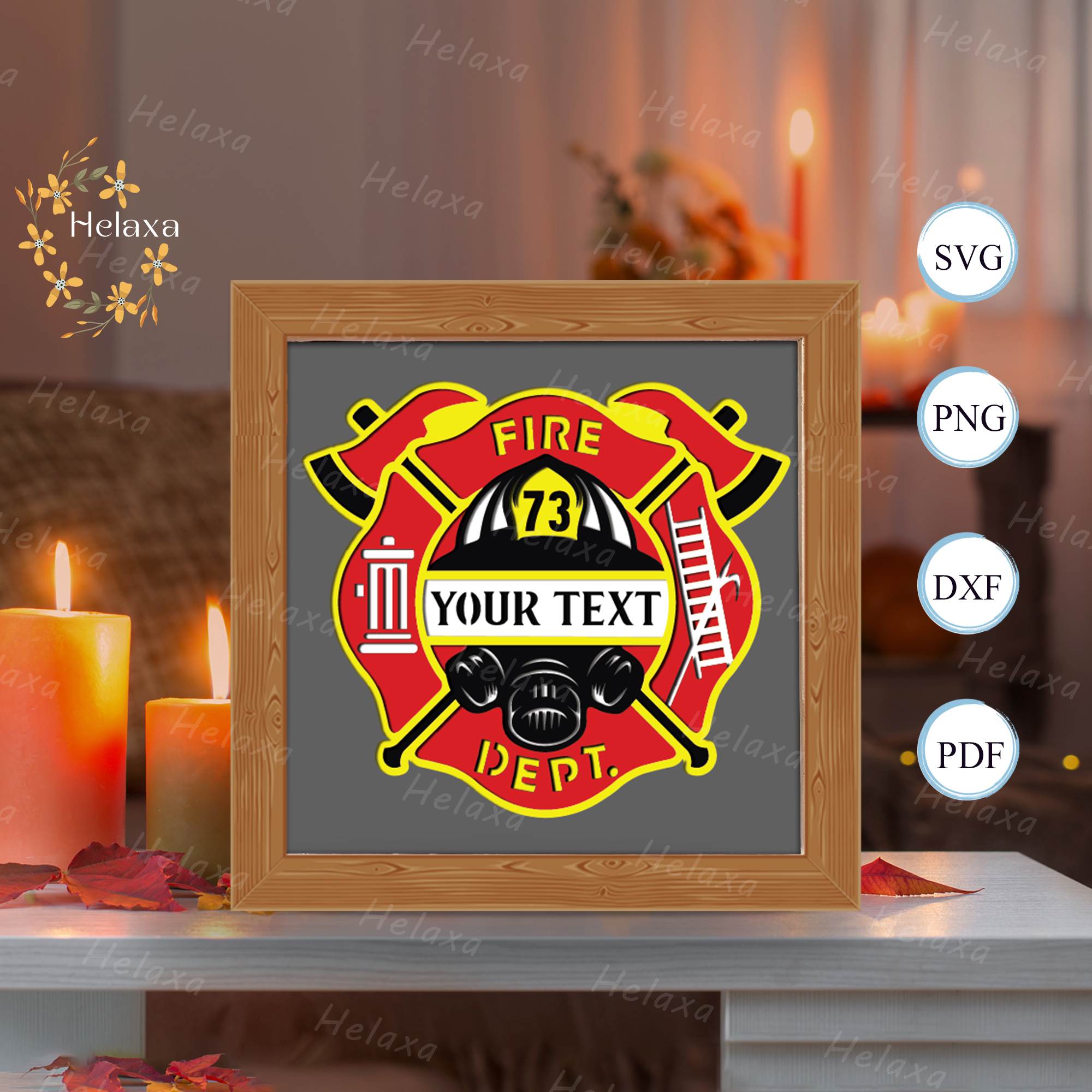 Fireman Shadow Box Files, Paper Cut Light Box Template Files | Inspire ...