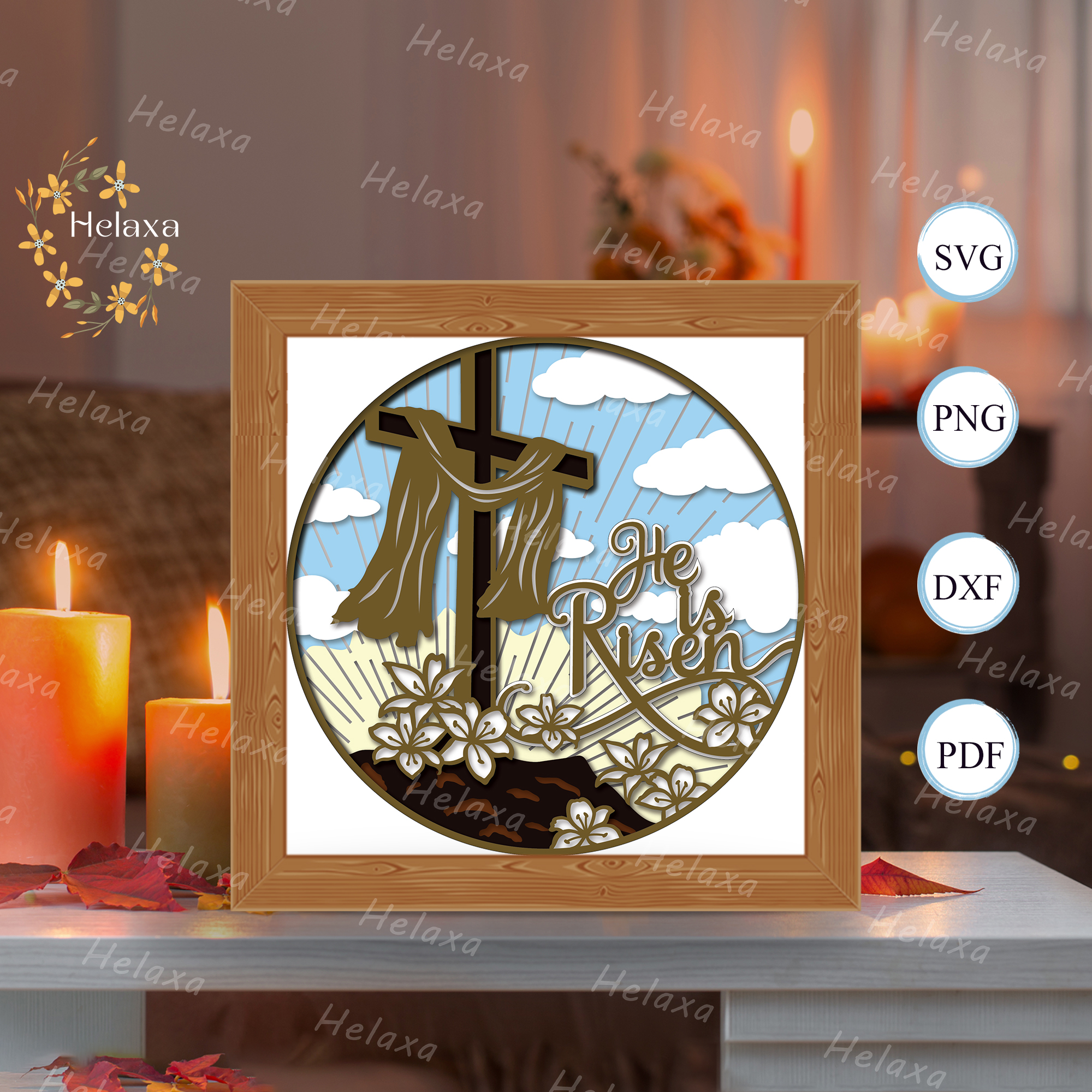 He is risen Shadow Box Files, Paper Cut Light Box Template F | Inspire ...