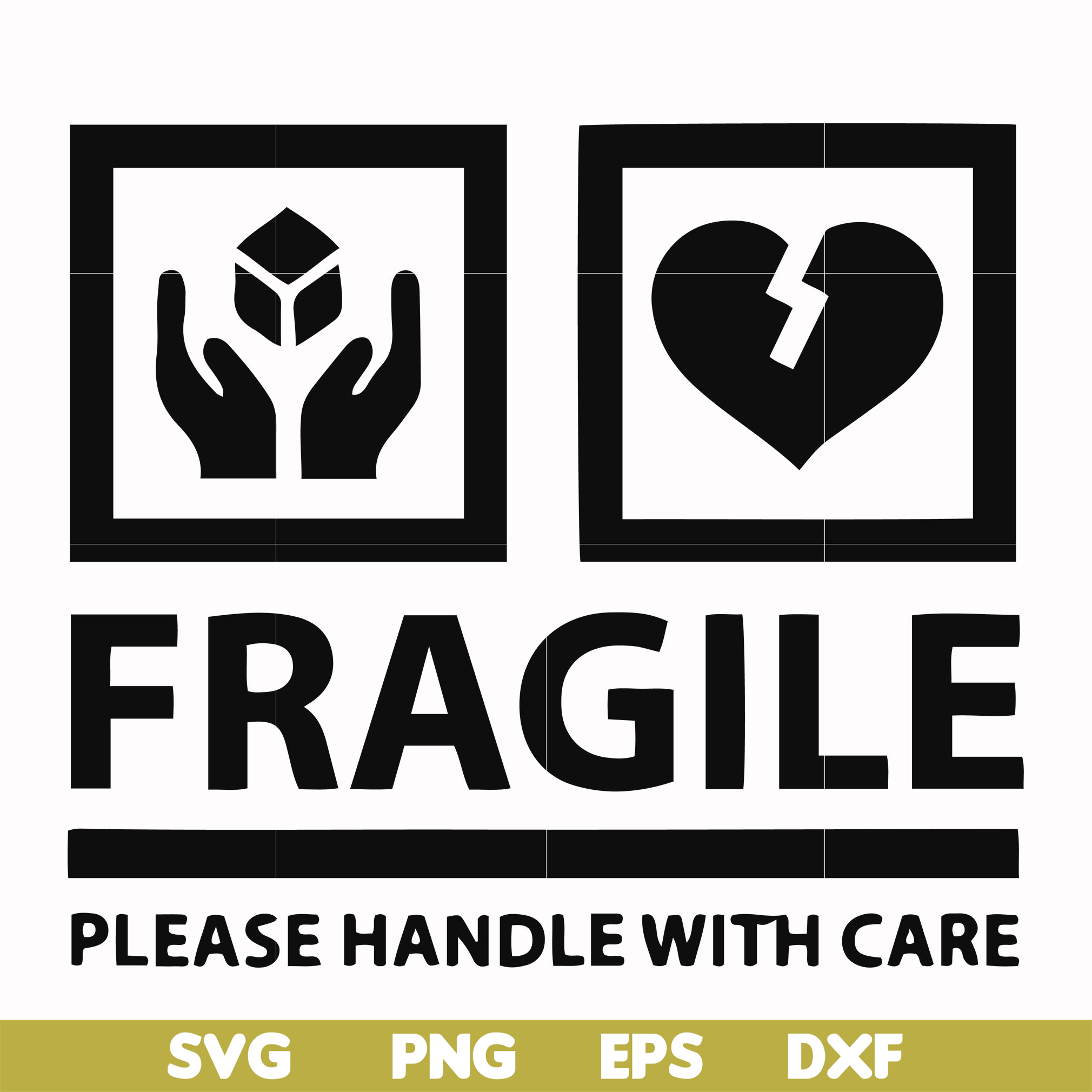 Fragile please handle with care svg, png, dxf, eps file FN00 | Inspire ...
