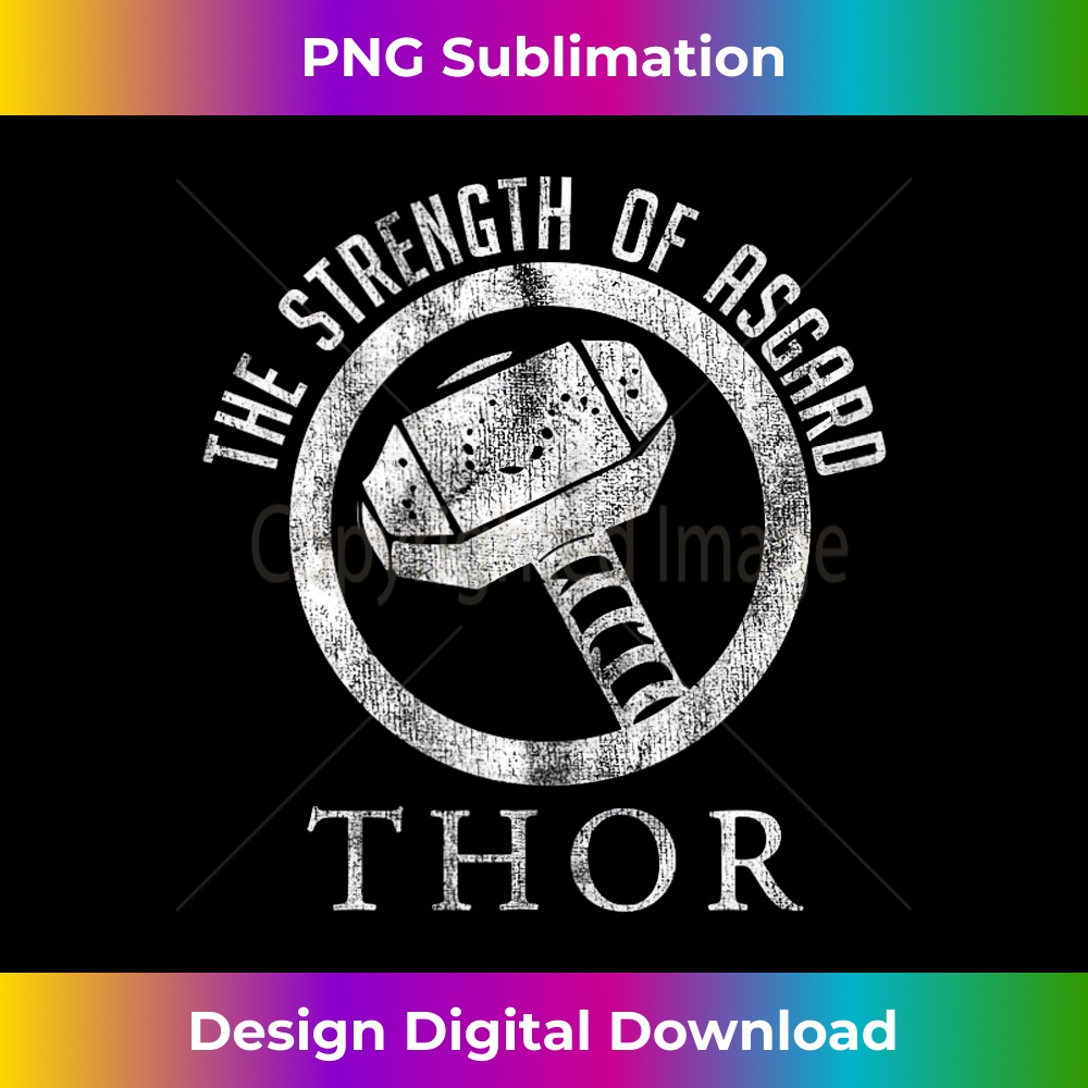 Marvel Thor The Strength Of Asgard Hammer Stamp Tank Top - S | Inspire ...