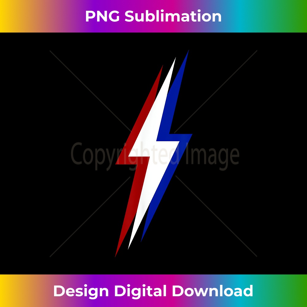 Red, White, and Blue Lightning Bolt - Stylish Sublimation Di - Inspire ...