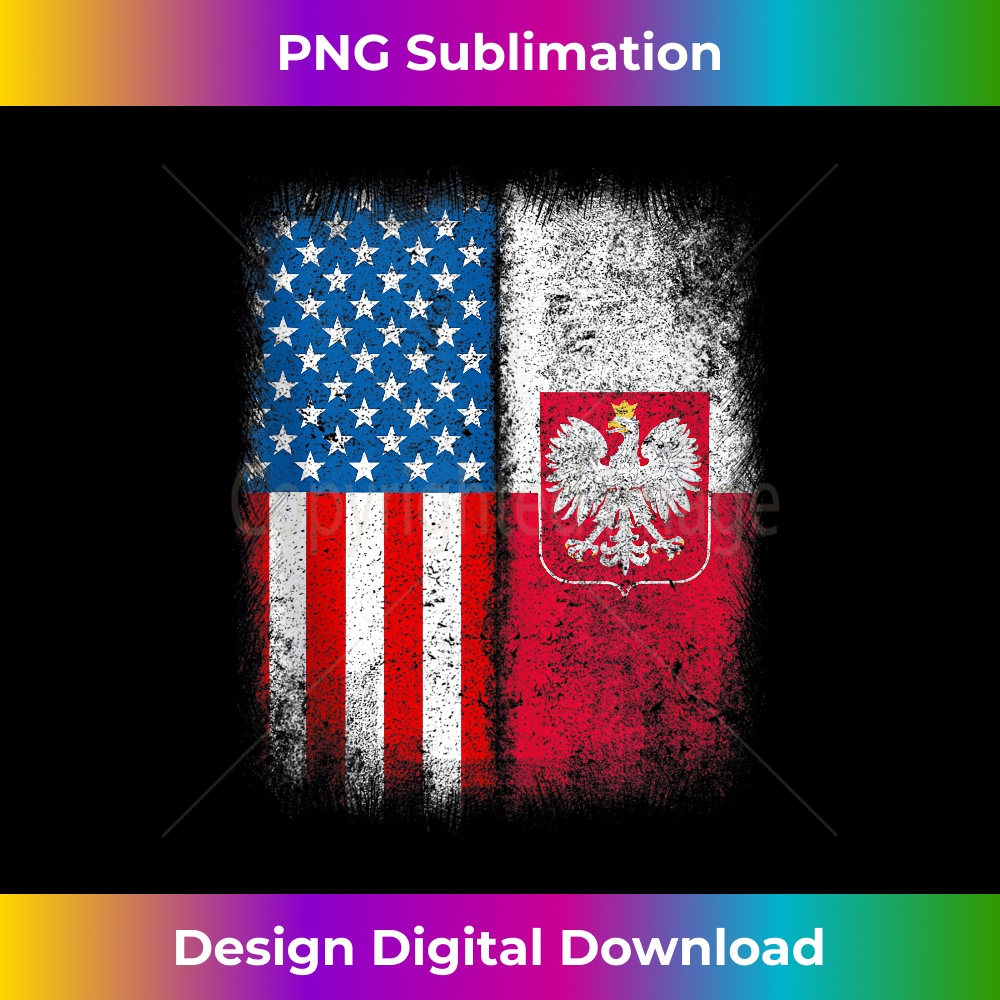 Polish American Flag Half Poland Usa Us Polska Eagle Emblem | Inspire ...