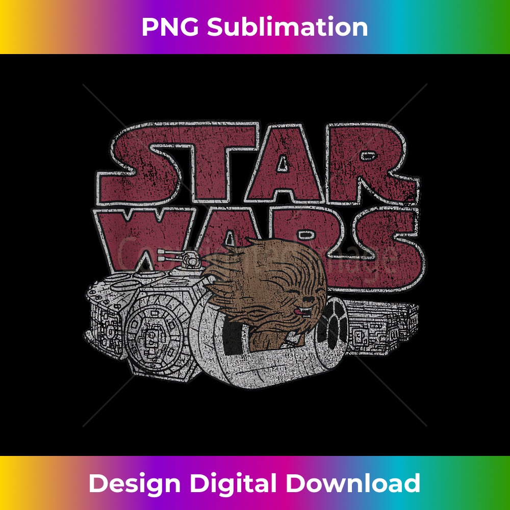 Star Wars Chewbacca Millennium Falcon Doodle Tank Top 2 - Si | Inspire ...