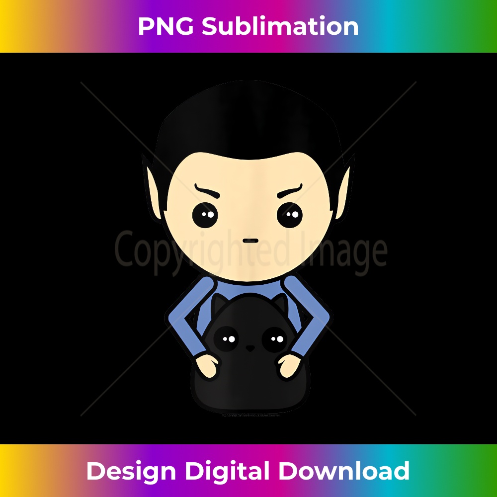 Star Trek The Original Series Spock With Cat Kawaii Tank Top | Inspire ...