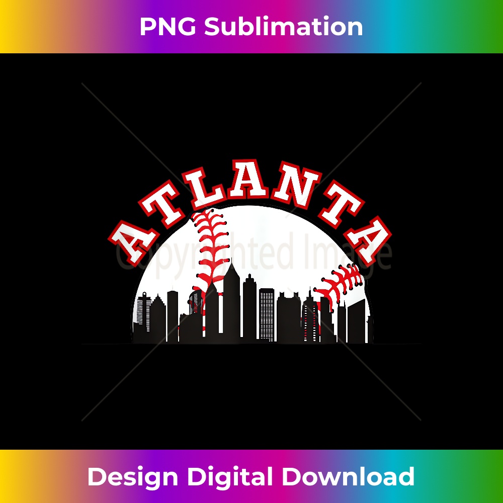 Atlanta Baseball Atlanta GA Cityscape ATL Skyline - High-Res | Inspire ...