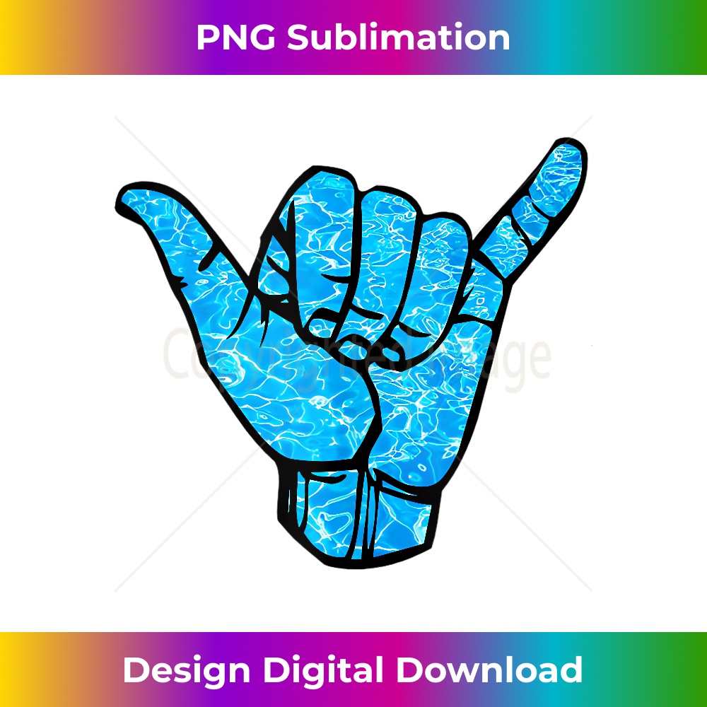 Blue Ocean Surfs Up Hawaii Shaka Sign T Art-Retro Shaka - In | Inspire ...
