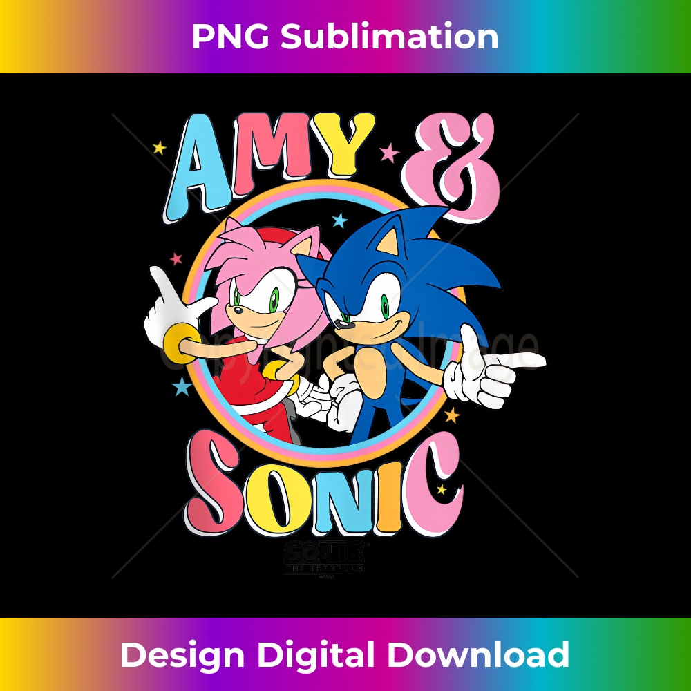 Sonic The Hedgehog Amy & Sonic Colorful Retro Portrait 1 - R | Inspire ...