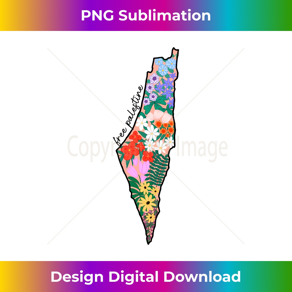 Free Palestine Floral Map Free Gaza Palestine Flag Arabic - - Inspire ...