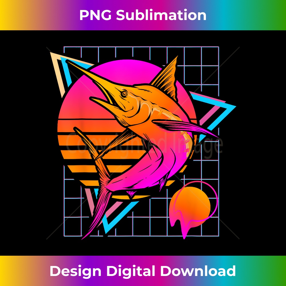 Marlin Fish Retro 80s Style Vintage 1 - Unique Sublimation P | Inspire ...