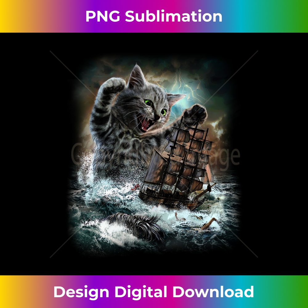 Giant Cat as Kraken Sea Monster Ambush a War Ship in Ocean - | Inspire ...